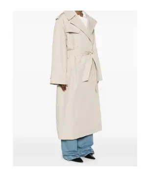 THE FRANKIE SHOP Riva Oversized Trench Coat - White
