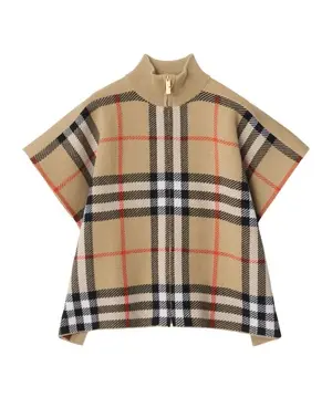 Burberry Reversible Checked Knitted Cape