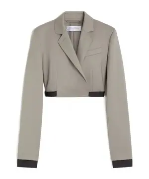 Max Mara Cropped Notched Lapel Jacket
