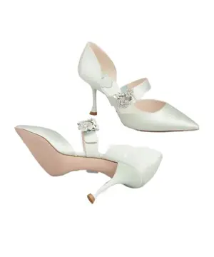 ROGER VIVIER Mary Jane Pumps With Crystal Buckle