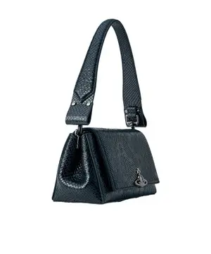 VIVIENNE WESTWOOD Hazel Medium Clutch Bag With Chain Strap - Black