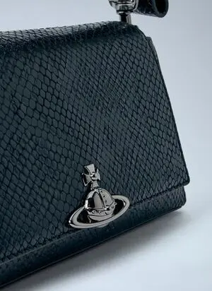 VIVIENNE WESTWOOD Hazel Medium Clutch Bag With Chain Strap - Black