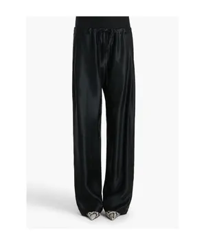 Khaite Rohen Satin Pants - Black