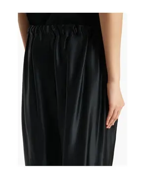 Khaite Rohen Satin Pants - Black