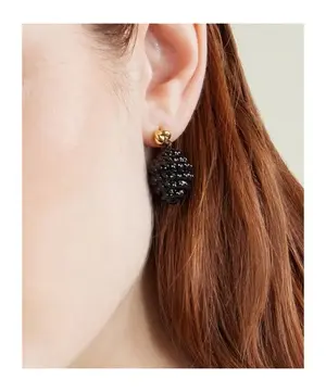 TOTEME Sculptural Drop Earrings - Black