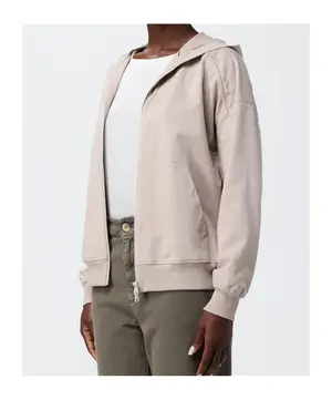Brunello Cucinelli Long-sleeve Zip-up Hoodie - Nude