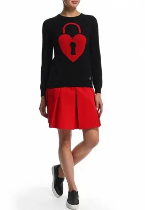 Moschino Long-sleeved Pullover With Heart Lock Motif