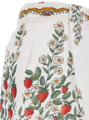 Farm Rio Fruit Beauty Embroidered Shorts - White