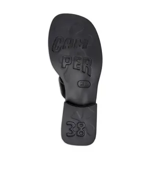Camper Dana Leather Sandals With Floral Appliqu