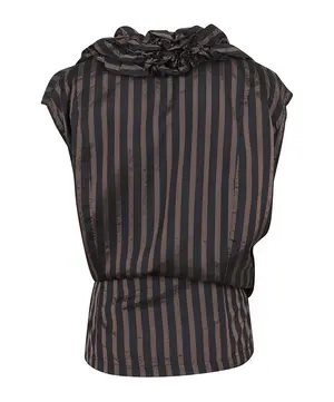 Dries Van Noten Striped Ruffled Top - No