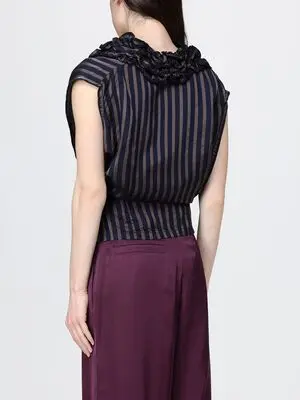 Dries Van Noten Striped Ruffled Top - No