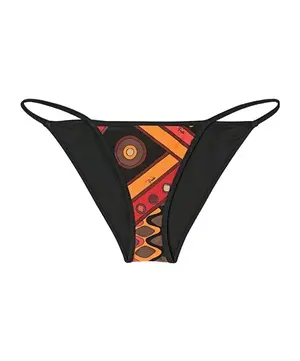 Emilio Pucci Printed Bikini Bottom - Orange And Black