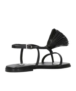 VIC MATIE Baron Leather Sandals With Tassel Detail