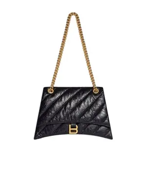 Balenciaga Crush Medium Shoulder Bag - Black