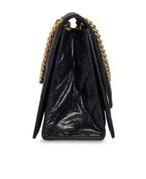 Balenciaga Crush Medium Shoulder Bag - Black