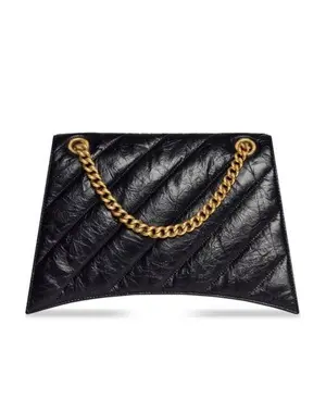 Balenciaga Crush Medium Shoulder Bag - Black