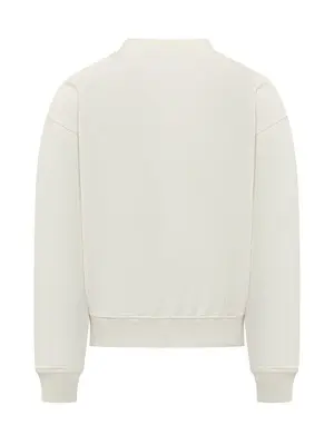 Palm Angels Logo Printed Crewneck Sweatshirt - White