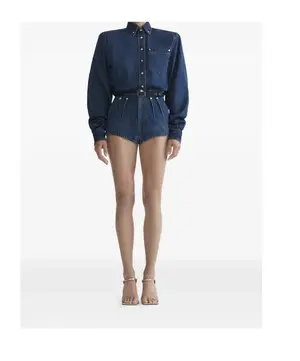 MUGLER Denim Tailored Shorts - Multicolor