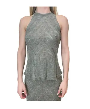 TWINSET Open Back Knitted Halter Top