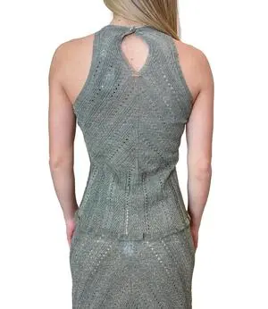 TWINSET Open Back Knitted Halter Top