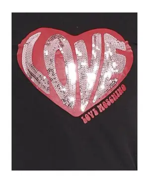 Moschino Long Sleeve T-shirt With Heart Logo Detail