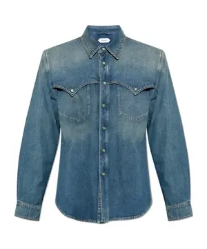 Versace Button-up Denim Shirt - Blue