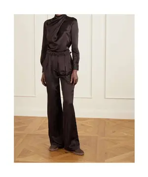 Gabriela Hearst Pleated Wide Leg Trousers