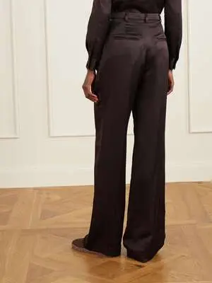 Gabriela Hearst Pleated Wide Leg Trousers