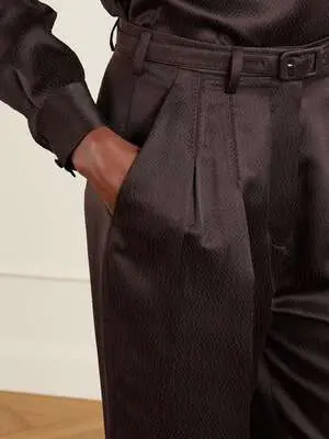 Gabriela Hearst Pleated Wide Leg Trousers