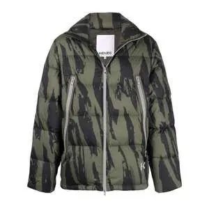 Kenzo Puffer Jacket With Camouflage Print