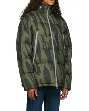 Kenzo Puffer Jacket With Camouflage Print