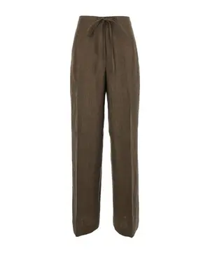 RÓHE Relaxed Drawstring Pants - Brown