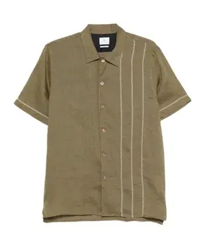 Paul Smith Embroidered Short-sleeve Shirt - Gray