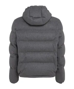 Brunello Cucinelli Wool Cashmere Down Jacket With Drawstring Hood