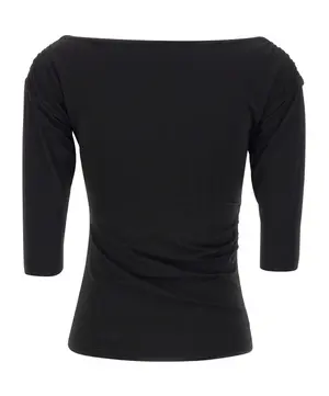 KAOS Ruched Boat-neck Top