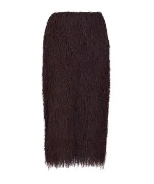 Dries Van Noten Sokna Fringed Skirt - Black