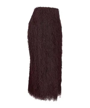 Dries Van Noten Sokna Fringed Skirt - Black