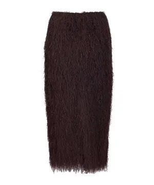 Dries Van Noten Sokna Fringed Skirt - Black