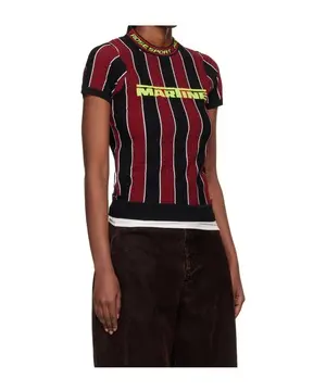 Martine Rose Striped Logo T-shirt