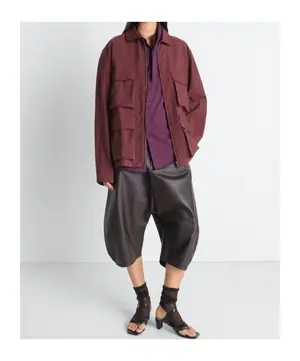 LEMAIRE Washed Technical Cotton 3d Pocket Jacket - Harbor