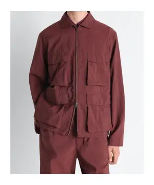 LEMAIRE Washed Technical Cotton 3d Pocket Jacket - Harbor