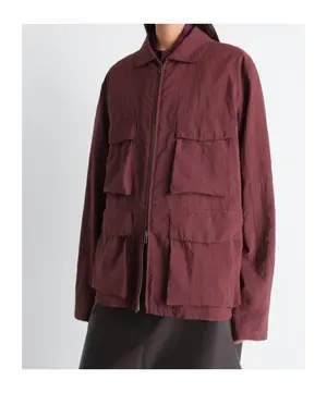 LEMAIRE Washed Technical Cotton 3d Pocket Jacket - Harbor