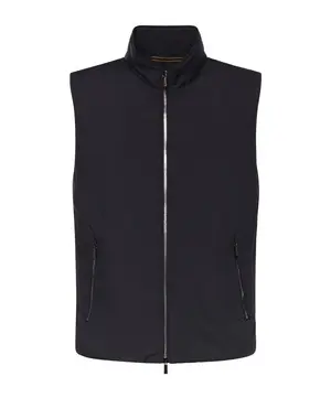 MOORER Zip-up Padded Gilet - Black