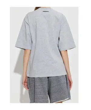 Dsquared2 Short Sleeve Crewneck T-shirt With Iconique Logo - Grey