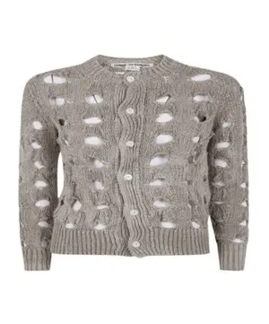Comme Des Garçons Distressed Knit Cardigan