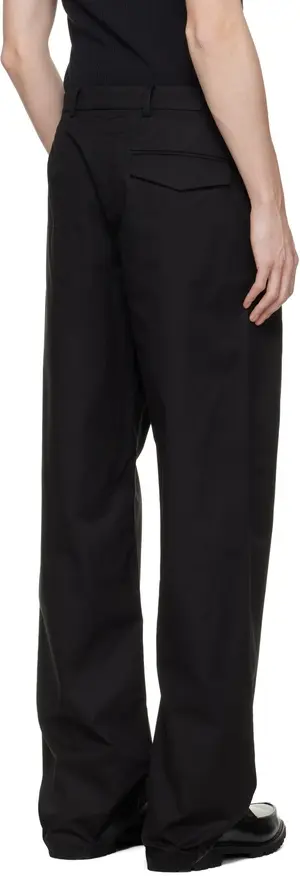 RIER Straight-leg Pants With Belt Loops - Black