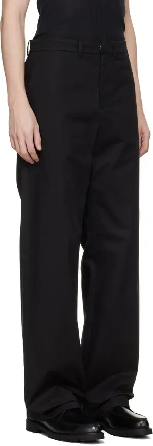 RIER Straight-leg Pants With Belt Loops - Black