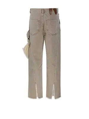 DARKPARK Sienna Loose Side Split Jeans - Nude