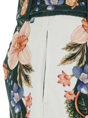 Farm Rio Belted Floral Print Shorts