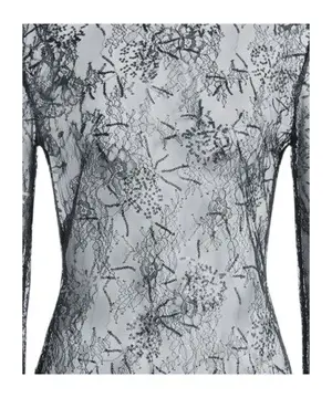 Alberta Ferretti Embroidered Lace Long Sleeve Shirt